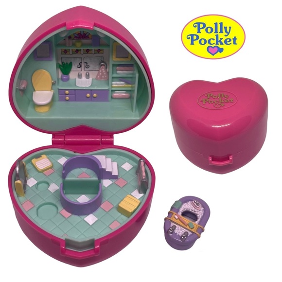 Blue Bird | Toys | Rare Vintage 991 Polly Pocket Pollys Bath Time Fun Ring Case By Bluebird Toys ...